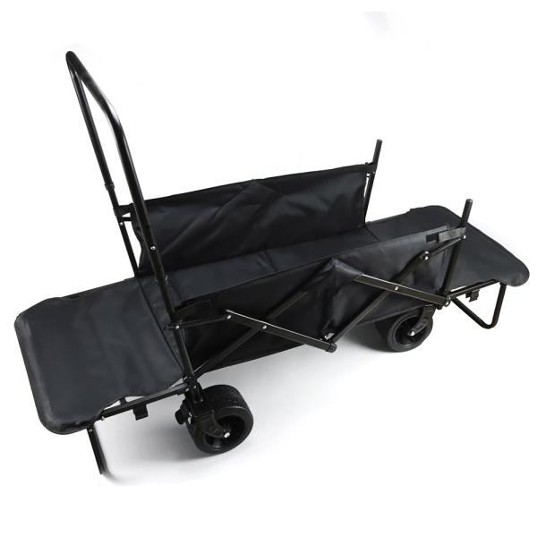 商品仕様：■ 収納容量：約230L。■ 耐荷重：約200kg。■ 本体重量：約15kg。■ 展開後サイズ：150×50×100cm。■ 折りたたみサイズ：77×58cm。■ ハンドル調節：3段階調整。■ 商品内容：キャンピングカート 1台。