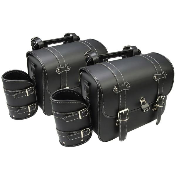 商品仕様：■素材：高品質PU（防水・耐摩耗・耐引裂き）■セット内容：バッグ×2、ドリンクバッグ×2、付属品等■重量：約1200g■ 容量： 30L（片側15L）■取り外し可能で持ち運びも便利■表面は汚れに強く、簡単に拭き取り可能■ 取扱説明...