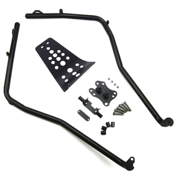 商品仕様：■状態：新品　未使用■クロスカブ専用のクランクケース保護とフレーム補強を兼備えたアンダーフレームガード。■1枚目の写真は出品商品のすべて、2〜4枚目枚の写真は取付例の画像です。■装着簡単です、取付必要なボルト付き、仕上げの微調整は...