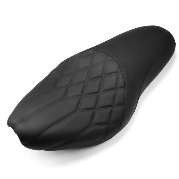 商品仕様：■社外新品　未使用品■ブラックレザー調シート■高密度スポンジ・高弾力クッション構造■ロングタイプカスタムシートASSY完成品■1枚目〜2枚目は商品画像となり、その他の写真は細部構造や装着イメージなどの確認用画像です。■ヒンジやナッ...