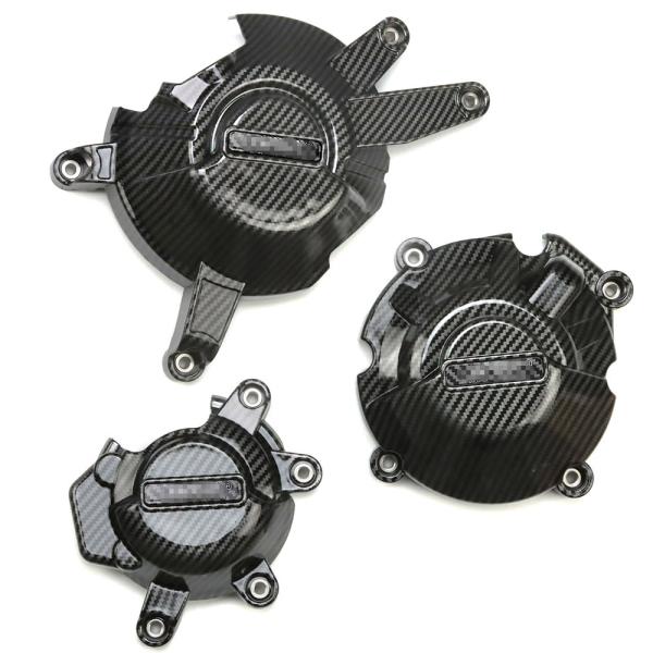 商品仕様：■状態：新品　未使用、エンジンカバー3点セットの出品です。■材質：強化ナイロン（PA6）■カラー：カーボン調ブラック（黒）■ガラス繊維含有率：約60％