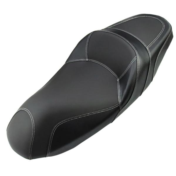 商品仕様：■状態：新品・未使用■内容物：シート本体（ASSY丸ごと）■カラー：ブラック（黒レザー＋カーボン調）■説明書：なし（純正シートと交換するだけ）