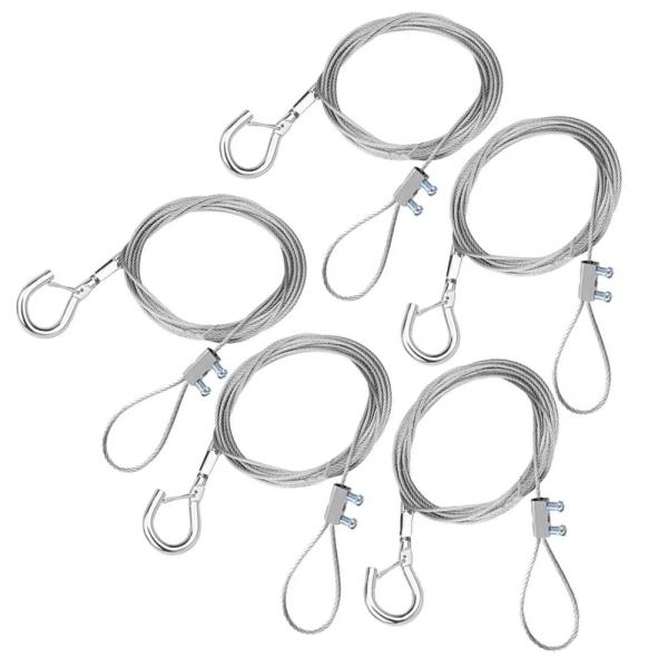 商品仕様：■状態：新品  未使用■U型、吊り下げ式、ピクチャーレール ワイヤーフックです。■材質：ステンレス鋼。サイズ：長さ1.0m、直径1.5mm。6本セットです。