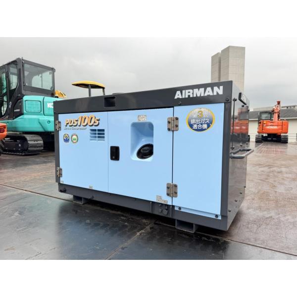 エンジンコンプレッサーメーカー：北越（エアマン）型式　　：PDS100SC-5C1シリアル：B6-5C13489年式　　：2013年アワー　：1994hr能力　　：0.69Mpa超低騒音排ガス第3次