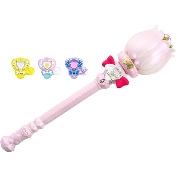 【発売日：2026年08月29日】商品紹介『名探偵プリキュア！』より、「まわして変身！ シャインアルカナロッド」が登場！キュアアルカナの変身・浄化あそびに加えて、アニメ／映画で使用する4人のプリキュアの合体浄化技あそびができるアイテムです。...