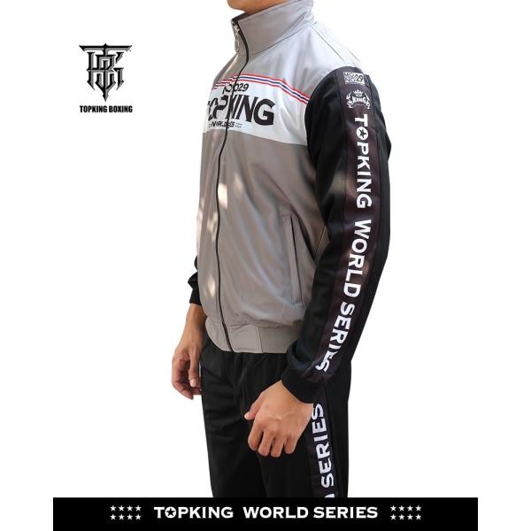 TOP　KING　ウォ―ムアップスーツ　トップキング＊メーカー生産終了、終売品となります。TOP KING社のとても人気のセットです。背中に大きく書かれている「TOP KING」がカッコイイですね。トレーニングやジム通い、普段着としてもＯＫ...