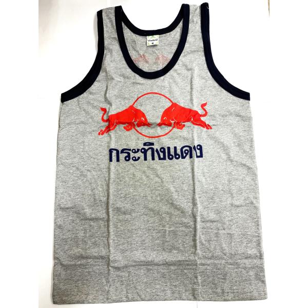 レッドブル　ムエタイ　タンクトップ　M L XLサイズ　グレー　RedBull　クリックポスト全国送料込大人気　ムエタイ　Tシャツ！ムエタイ、キック、ボクシング格闘技の他、一般的に普通に利用できます。ジムや道場でトレーニングに最適です！参考...