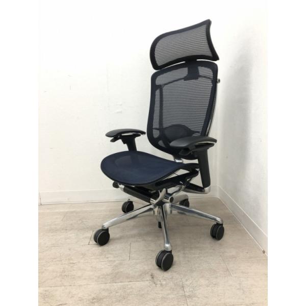■管理番号：3300000119554■メーカー：オカムラ■型番：CC85BS■座面の高さ：SH420-520mm■カラー：ブルー /【背座】ダークブルー【フレーム・脚】ポリッシュ【ボディ】ブラック■シリーズ：Contessa second...