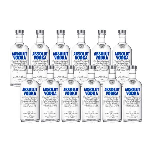 スウェーデン産のみの良質な原料にこだわる究極のプレミアムウオッカ商品名：アブソルート ウオッカ 750ml内容量：750ml×12本商品コメント：アブソルート ウオッカは1979年にニューヨークで発売されました。18世紀の薬瓶からインスピレ...