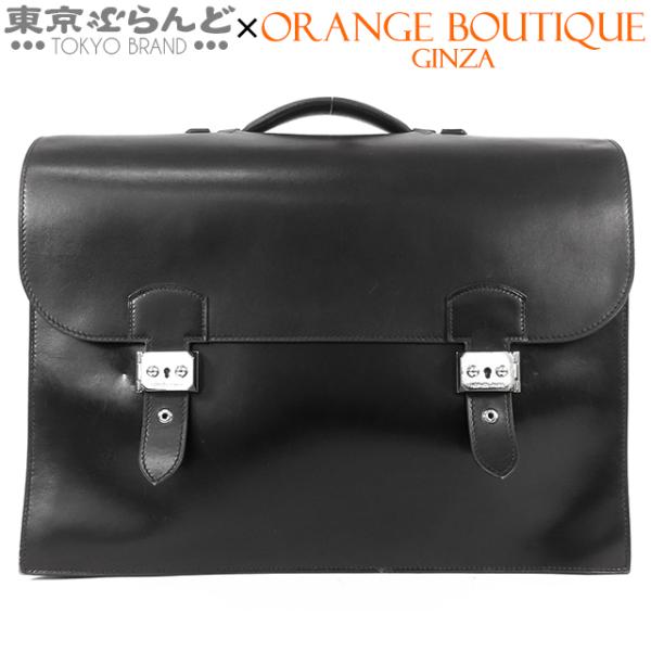 HERMES エルメス サックアデペッシュ 41 ダブルベルト ブラック HERMES エルメス サックアデペッシュ 41 ダブルベルト ブラック