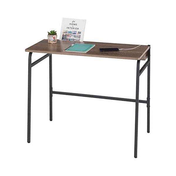 ブックスタンド付で便利なコンパクトデスク幅90cm商品名：ファシオ　パーソナルデスク90　FC9075-PDサイズ：幅900×奥行500×高さ750mm材質：天板／木製（パーチクルボード）、木目調　　　脚、フレーム／スチールブックスタンド付...