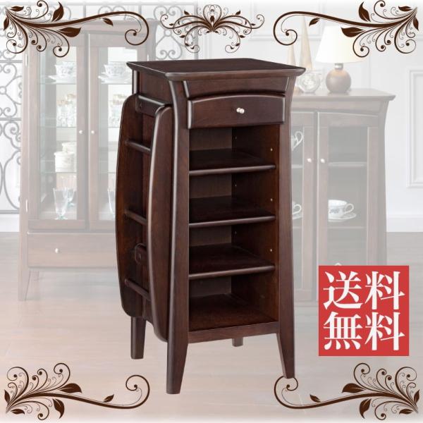 商品名：スリッパラック　彩美78サイズ：W415×D350×H800mm引出内寸：W218×D255×H35mm材質：ニレ材、桐材左右移動棚１枚サイドの棚は左右どちらでも取付使用できます。完成品送料無料※ 沖縄・北海道・離島は、別途送料が掛...