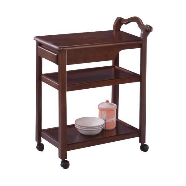 引き出し付ワゴン（キャスター付）で、いろいろな場所で使えます。●商品名：引き出し付ワゴン　WA-13DO●サイズ：W600×D380×H790（TH680）mm●主材：マイアン材●仕上げ：ウレタン塗装●カラー：DO色（ダークオーク色）●引き...