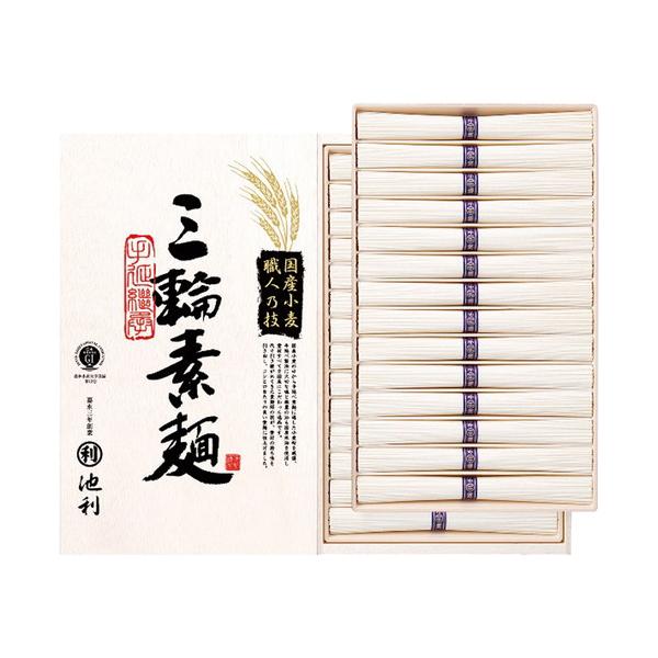 国産小麦を使った三輪素麺です。国産小麦をさらに厳選。手延べ素麺に合ったオリジナルブレンドを行いました。代々受け継がれてきた手延べ製法と国産小麦の特徴が合さった素麺は、なめらかさと弾力のあるモチモチとした上品な食感をお楽しみ頂けます。安心・安...
