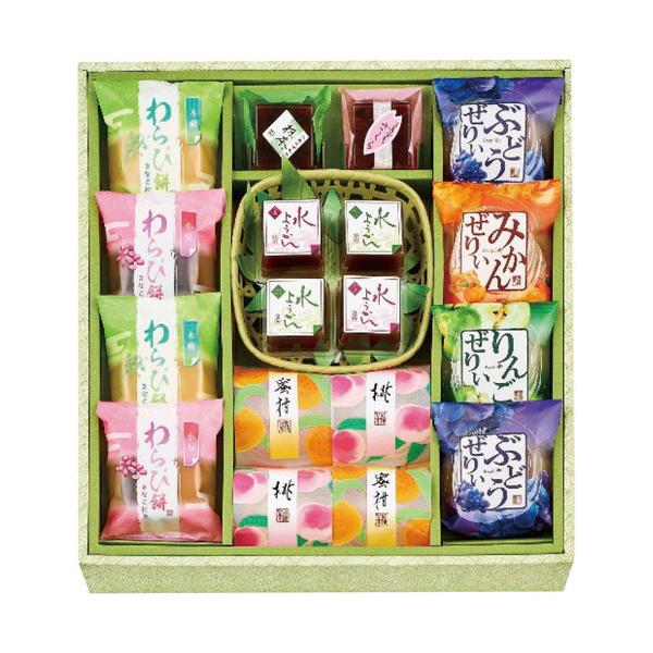 伝統の技で作り上げた「水ようかん」と「小豆くずもち」。とろけるような口あたりの葛ゼリーは「ぶどう」「りんご」「みかん」の3品。伝統の技で自然の豊かな風味を生かし作り上げた「わらび餅」。風味と彩りをそこなうことなくヘルシーに作り上げた「桃ゼリ...