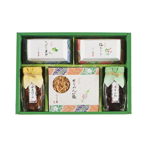 料亭らしく華やかさにもこだわった一品です。素材の風味にこだわったごはんのお供にも酒の肴にもなる味わいの数々をお楽しみいただけます。■ちりめん山椒(40g)・海老わかめ(65g)・木耳山椒(55g)・たけのこ昆布(50g)・梅ひじき(50g)...
