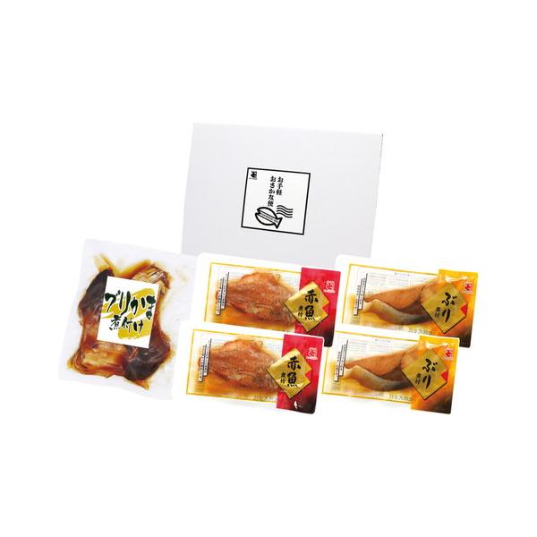 レンジ・湯煎で簡単調理。お家での調理では手間のかかる魚の煮付をパックしました。お弁当に、夕飯のおかずに、忙しいときのもう一品に手軽にお召し上がりいただけます。1尾から2つしかとれない貴重なブリのかまが入ったセットです。■ブリかま煮付け(2切...