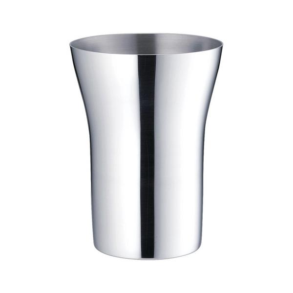 内面は泡立ちの良いヘアーライン仕上げ、外面は金属の存在感を引き立たせるミラー仕上げです。お手入れのしやすい18-8ステンレス製。冷たい飲み物専用。Made in TSUBAME認定商品。■本体(約300ml)(約75×103mm)×1■材質...