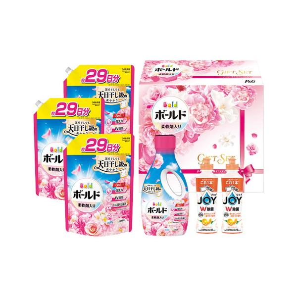 柔軟剤入りでいい香りのボールドとジョイのセットです。■ボールドジェル華やかプレミアムブロッサムの香り(680g)×1、ボールドジェルプレミアムブロッサム詰め替え(690g)×3、除菌ジョイコンパクトオレンジの香り(170ml)×2■箱サイズ...