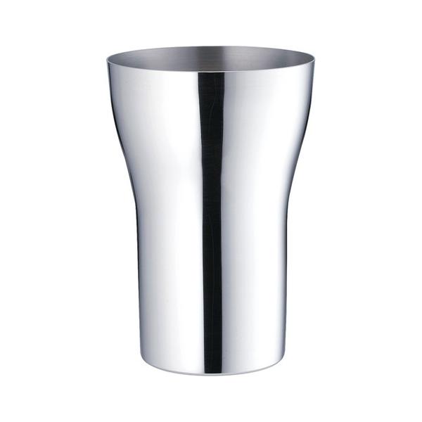 内面は泡立ちの良いヘアーライン仕上げ、外面は金属の存在感を引き立たせるミラー仕上げです。お手入れのしやすい18-8ステンレス製。冷たい飲み物専用。Made in TSUBAME認定商品。■本体(約350ml)(約77×114mm)×1■材質...