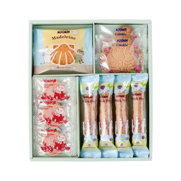 世界中で愛され続けるムーミン。人気キャラクターたちが作るムーミンの世界を、お菓子を詰め合わせたスイーツギフトセットと一緒にお届けします。■ブルーベリースティックパイ×4、フランボワーズクッキー×3、バニラマドレーヌ×1、バニラ型押しクッキー...