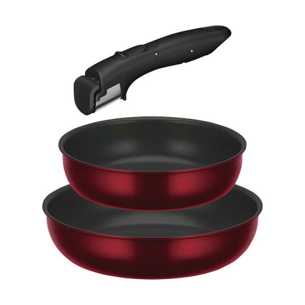 サーモス 取っ手のとれるフライパン使い勝手の良いIH対応26cm・22cmフライパン・専用取っ手の3点セット■フライパン22cm=深さ約5cm、フライパン26cm=深さ約6.5cm、専用取っ手付、ガスコンロ可、100・200V電磁調理器対応...