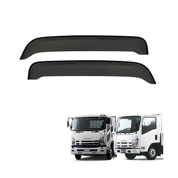 ■アクリルドアバイザーセット■適　合●いすゞ07エルフ　標準ハイキャブ・ワイド　H19.1〜R5.2●07フォワード　H19.7〜R5.2■材　質:アクリル■生産地:国産品■取　付:3M製両面テープ+金具3箇所【2015年6月登録】