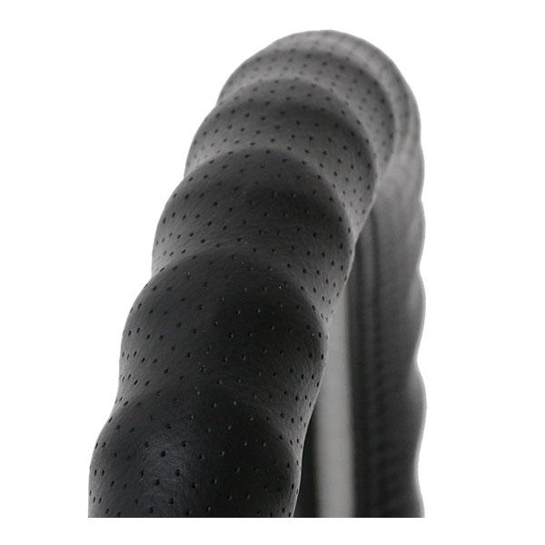 【本革パンチング仕様】本革パンチング・波形グリップ仕様■製品:本革パンチングハンドルカバー細巻き■サイズ:2L　46cm■カラー:ブラック【2020年12月登録】