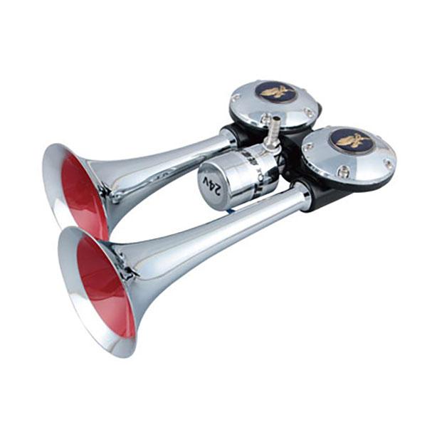 ★製品の特徴シャトルホーンがNEWバージョンで復活通常のヤンキーホーンよりフラットモデルで狭い場所でも取付け可能鷲のエンブレムが目を引く美しいフォルム低電流仕様。音質に自信あり！■NEWシャトルホーン　300L（超高音）■サイズ 約　長さ2...