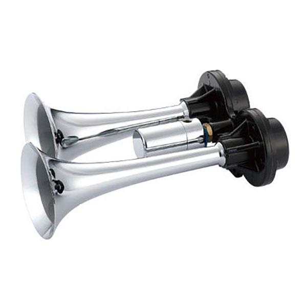 クラシカルなフォルムと響き渡る超高音域和音。伝統のD型ヤンキーホーンに新たな個性が誕生■D型ハイパワーヤンキー■長さ 250mm■電圧 DC-12V■カラー クローム■重量　1250g■サウンドレベル　超高音■マグネットスイッチ消費電流　8A