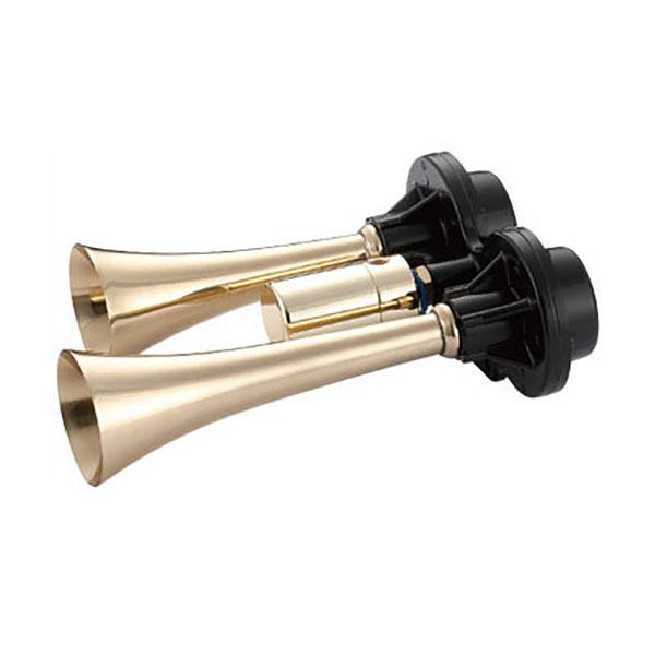 伝統のD型ボディと超高音域メガトランペットの組み合わせ。衝撃的なその音色は新時代のヤンキーサウンド■D型メガヤンキー　真鍮■長さ 235mm■電圧 DC-24V■カラー 真鍮■重量　1040g■サウンドレベル　超高音■マグネットスイッチ消費...