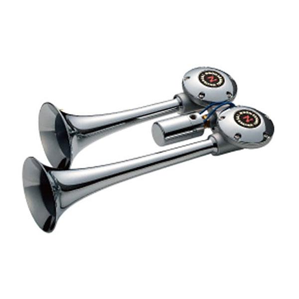 今やエアーホーンのスタンダードともなったフラットデザイン。その迫力に満ちた高音域和音も定番中の定番■バトルヤンキー　クローム■長さ 350mm■電圧 DC-24V■カラー クローム■重量　1600g■サウンドレベル　高音■マグネットスイッチ...