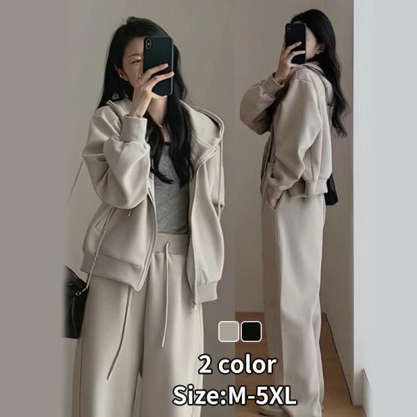 ジャージ セットアップ レディース スウェット フード付き 春服 秋 長袖 母の日 運動着 スポーツウェア ロングパンツ 大人スポーツ ルームウェア▼素材：ポリエステル▼サイズ：単位：cm ▼注意事項：※モニターの発色の具合によって実際のも...