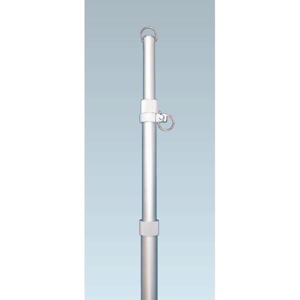 大きめの国旗などを使用するのにちょうど良い棒です。<BR>野球などの応援でも良く使われているポールです。<BR>上部のカンと下部の吊カンで上下のハトメとを紐で固定し、真ん中はハトメと本体の棒に紐で結び付けてください。...