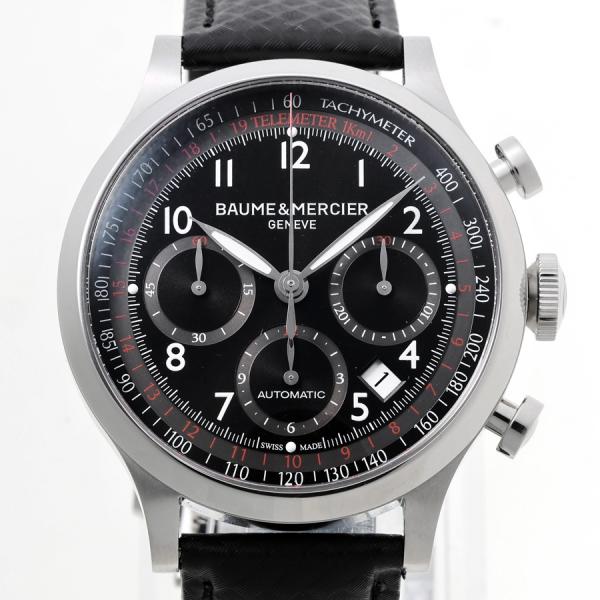 ■在庫コード：ITM8H5KUBI00■ブランド：BAUME&amp;MERCIER (ボームアンドメルシェ)■モデル：CAPELAND■型番：65687■ムーブメント：自動巻き■素材：ステンレススチール/革■文字盤：ブラック■サイズ：横4...