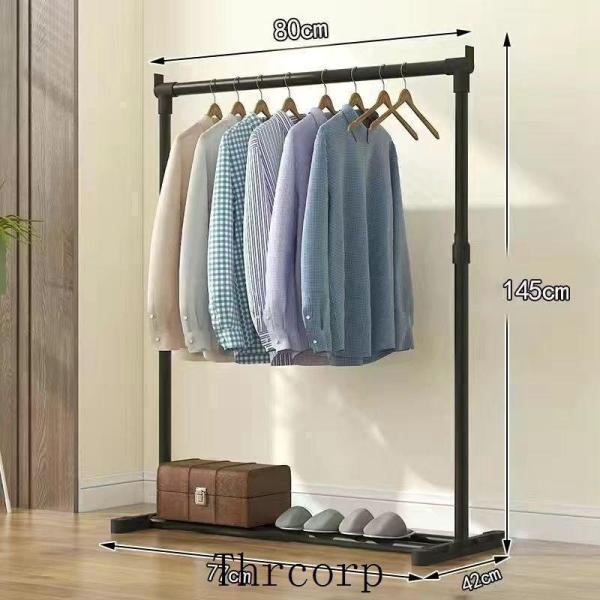 高品質衣類ラックは?曲げにくい高強度金属製で?耐荷重性に優れ?底枠が安定しており?振動や摩擦が発生しにくく?耐久性に優れています。白と黒の２種類で?お家に似合う。省スペース狭いお部屋で衣類の片付けに苦手のお客様へオシャレなハンガーラックです...