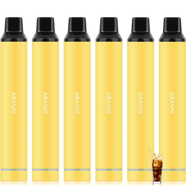 ・ARASHI使い捨てシーシャ、ガンガン吸える15000回、大満足のチルタイムが続きます♪・リキッド補充不要、メンテナンス不要、吸うだけで起動する初心者にも簡単に使えるVAPE。簡単にシーシャタイム！【コーラ】・コーラドリンクを忠実に再現し...