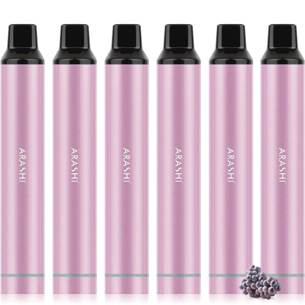 ・ARASHI使い捨てシーシャ、ガンガン吸える15000回、大満足のチルタイムが続きます♪・リキッド補充不要、メンテナンス不要、吸うだけで起動する初心者にも簡単に使えるVAPE。簡単にシーシャタイム！【巨峰】・程よい甘さとグレープのみずみず...