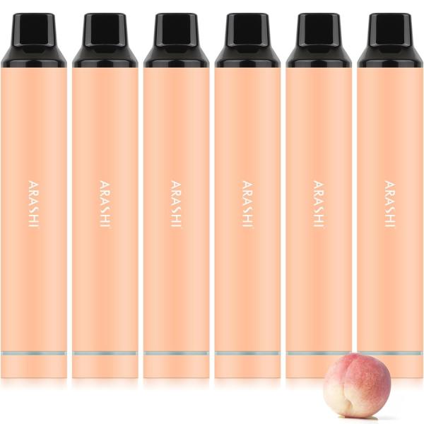 ・ARASHI使い捨てシーシャ、ガンガン吸える15000回、大満足のチルタイムが続きます♪・リキッド補充不要、メンテナンス不要、吸うだけで起動する初心者にも簡単に使えるVAPE。簡単にシーシャタイム！【ピーチ＆ふんわりピーチの香り】・ふんわ...