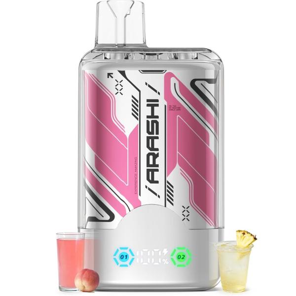 【ARASHI 2in1 新VAPE】たっだの1秒で気分転換し、1本で2つのフレーバーが楽しめる、新感覚の電子タバコ！濃厚且つ豊かな味わいが口いっぱにい！【LEDディスプレイ】バッテリー残量やリキッド残量も一目で確認でき、使いやすく、抜群な...