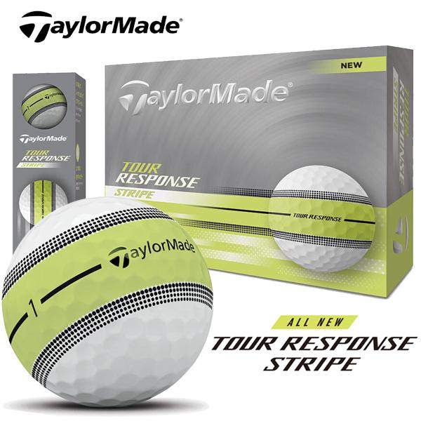 TaylorMade NEW TOUR RESPONSE STRIPE 2025 ゴルフボール ●オープン価格●カラー：イエロー（ネオンカラー）●数量：1ダース (12個入)●ナンバー：0，1，2，3●構造：3ピース●ボール初速：速い●飛距...