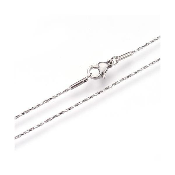 【Stainless Chain】ステンレスのチェーン ネックレスステンレスのCOREANAチェーンです。変色や傷に絶対の安心感！！【ステンレス素材の特長】１．傷・汚れに強くアクティブなシーンにも対応！普段着けに最適なアイテムです。２．変色...