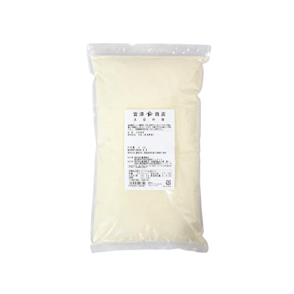 新潟県産エンレイ種。大豆に含まれているイソフラボンを損なうことなく微細粉にしました。パン作り、お菓子作りなど幅広くお使いいただけます。