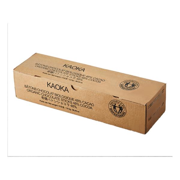 *この商品は業務用です。カカオ分48％　約480本入（1本のサイズ：80×9×4mm）有機カカオマスをブレンドし、しっかりとしたカカオ感と甘さをバランスよく仕上げました。パンオショコラ、菓子パンの焼きこみに。