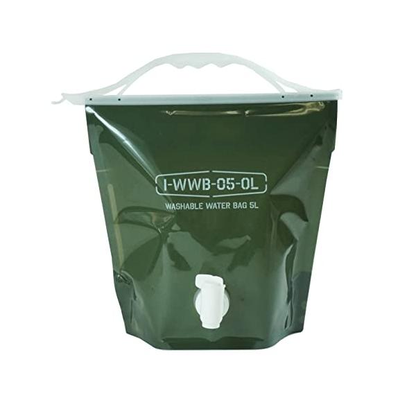 袋サイズ：約37×24×6cm 留め具サイズ：約6×36×1cm 使用時サイズ：約37×36×16cm容量：5L材質：フィルム/ポリエチレン、ナイロン、ポリエステル 留め具/ポリプロプレン コック受け部/ポリエチレン生産国：留め具/韓国 袋...