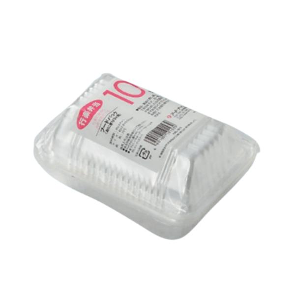 おにぎり3個用の使い捨て容器。使い捨てなのでレジャーや行楽に便利。※電子レンジの使用はお控えください。■製品スペック入数：10枚サイズ：約12.8×9.3×6cm(横幅×奥行×高さ)材質：ポリスチレン耐熱温度：約70度製造：日本＜おすすめポ...