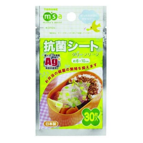 お弁当の菌の繁殖を抑える抗菌シートです。両面に銀イオン抗菌剤の加工がしてあります。お弁当を楽しく彩ります。※電子レンジ・オーブンはご使用いただけません。※ランチジャータイプのお弁当箱にはご使用いただけません。■製品スペックサイズ：約6×10...