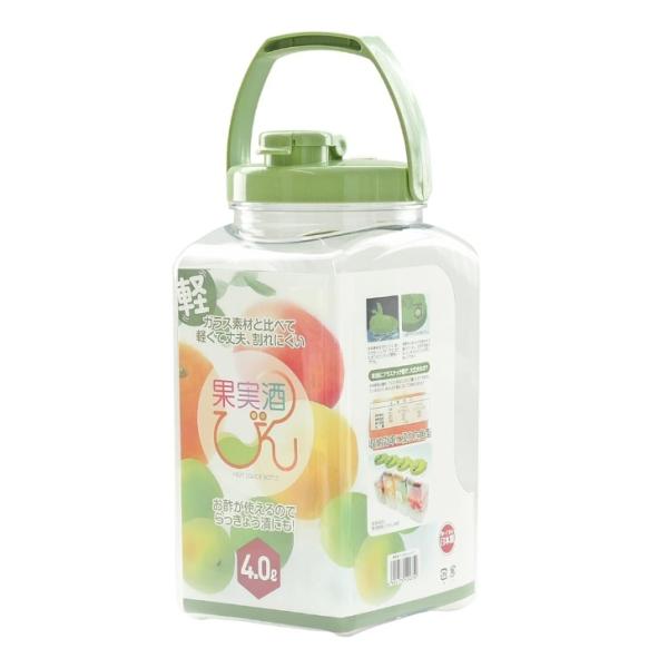 ■特徴ご家庭で手軽に果実酒作り。果実酒びんは軽くて丈夫、しかも割れにくい。本体は汚れにくく臭いの付きにくいPET樹脂。注ぎ口はワンタッチ開閉タイプ。発酵性のあるものを保存するためのガス抜き弁付き。お酢が使えるのでらっきょう漬けにも使えます。...