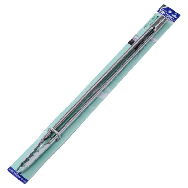 ■特徴細かいお肉も一つまみ出来る特大トングです。50cmあるのでバーベキューコンロの熱を感じにくいです。■商品スペックサイズ：約50×3.5cm重さ：120g材質：ステンレス中国製＜おすすめポイント＞火ばさみ バーベキューハサミ トング 大...