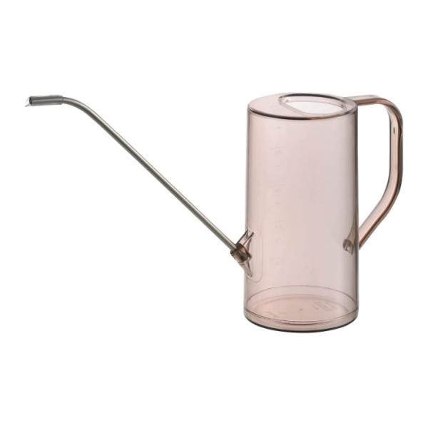 細くやさしい水が根元に注げるラウンド型のピッチャーです。極細ステンレスノズルなので、水が細く出て、小さな植物の根本に届きやすく、やさしく水やりができます。液肥の希釈に便利な目盛り付きです。水やり時の重心バランスと、水やりのしやすさを考えた持...